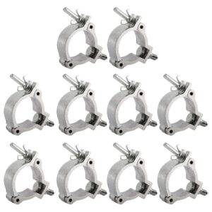 10 pack o-clamp 2 inch aluminum alloy stage lights truss clamp, fit for 48-51mm od tube/pipe, heavy duty 220 lbs load capacity