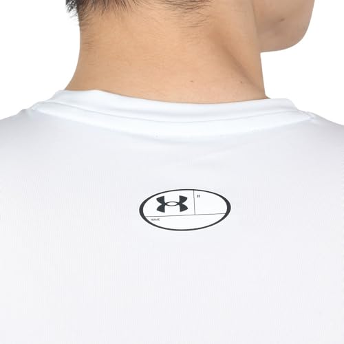 Under Armour Men's Armour HeatGear Compression Long-Sleeve T-Shirt , White (100)/Black, Large