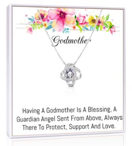 onepurposegifts godmother gift set, godmother necklace, gift for godmother (new zircon)…