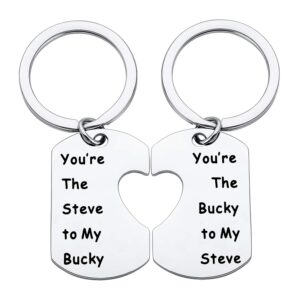 tgbje tv show keychain inspire keychain for boyfriend/father/son bff gift (steven and bucky)