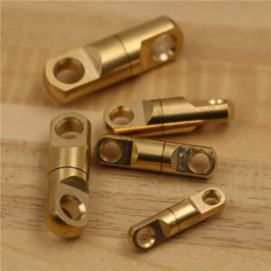 zhongjiuyuan 20-pack 5mm ball bearing swivels, brass high strength ball bearing swivel, saltwater fishing tackle swivels connectors,keychain rotating connector