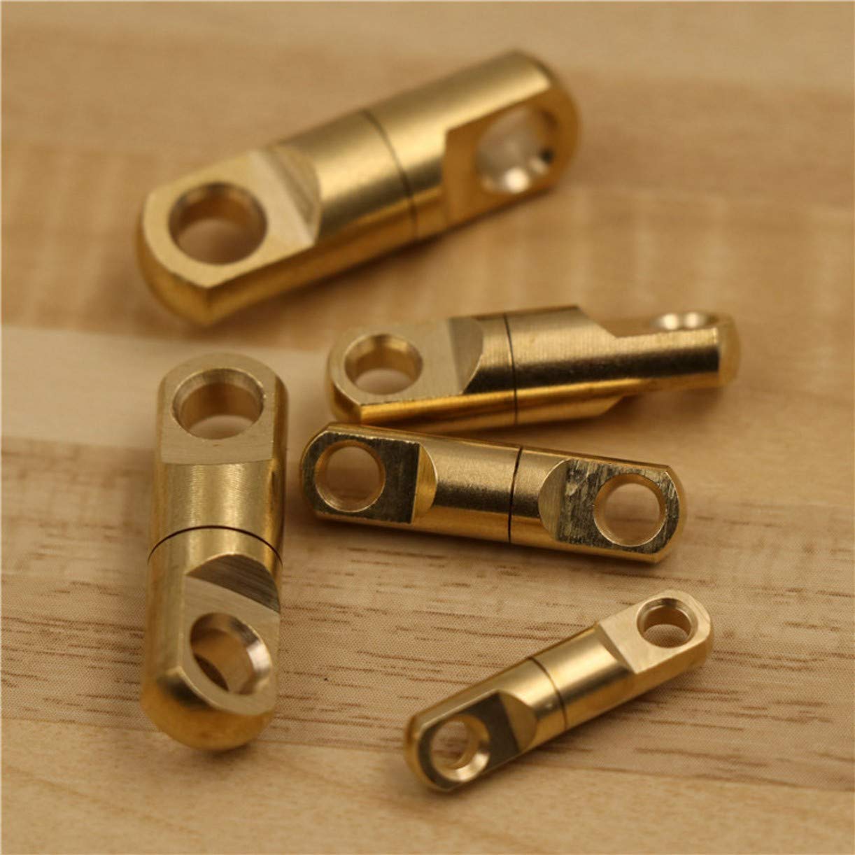 ZHONGJIUYUAN 20-Pack 5mm Ball Bearing Swivels, Brass High Strength Ball Bearing Swivel, Saltwater Fishing Tackle Swivels Connectors,Keychain Rotating Connector