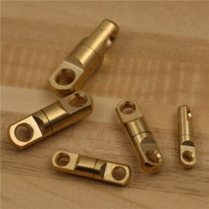 ZHONGJIUYUAN 20-Pack 5mm Ball Bearing Swivels, Brass High Strength Ball Bearing Swivel, Saltwater Fishing Tackle Swivels Connectors,Keychain Rotating Connector