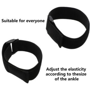 Gejoy 6 Pieces Cycling Pant Leg Band Elastic Bicycle Safety Belt Riding Fishing Ankle Pant Band Flexible Ankle Leg Strap for Outdoor Activities, Black