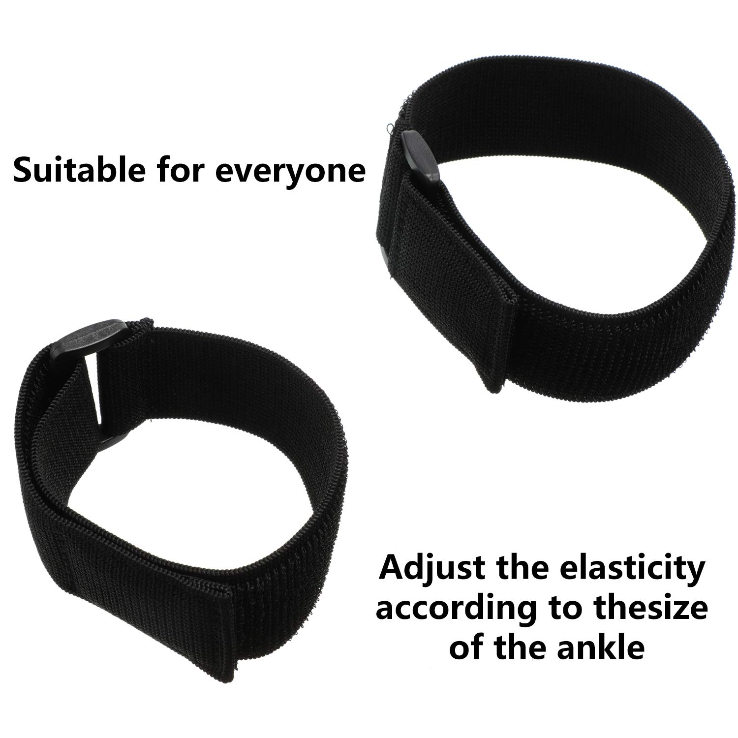 Gejoy 6 Pieces Cycling Pant Leg Band Elastic Bicycle Safety Belt Riding Fishing Ankle Pant Band Flexible Ankle Leg Strap for Outdoor Activities, Black