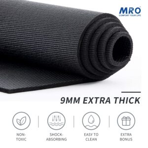 Premium Large Yoga Mat 7'x5'x9mm, Extra Thick Comfortable Barefoot Exercise Mat, Non-Slip, Eco-Friendly Workout Mats and Home Gym Flooring Cardio Mat for Support in Pilates, Stretching