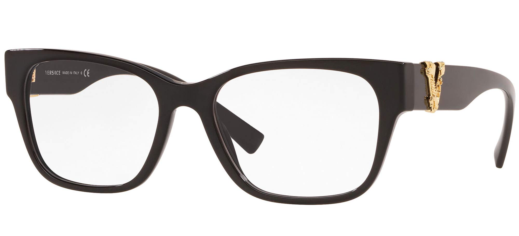 Versace - VE3283 Black/Clear Square Women Eyeglasses - 54mm