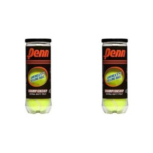 penn championship high altitude tennis balls - extra duty felt pressurized tennis balls (2 cans, 6 balls)