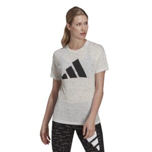 adidas womens win 2.0 tee white melange 2x