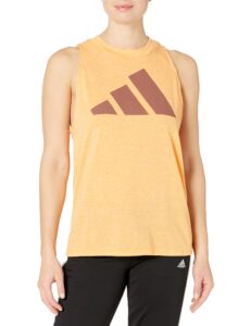 adidas womens win 2.0 tank hazy orange melange x-small