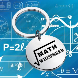 PENQI Mathematical Formula Keychain Gift Math Lovers Jewelry Math Whisperer Keychain Math Jewelry Math Lovers Jewelry Math Teacher Appreciation Gift (sliver)