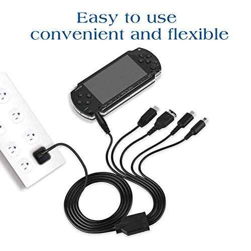 Xahpower 5 in 1 USB Charger Cable for Nintendo DS Lite/Wii U/New 3DS XL,3DS XL,2DS,Dsi XL,NDS/GBA SP(gameboy advance sp),PSP 1000 2000 3000