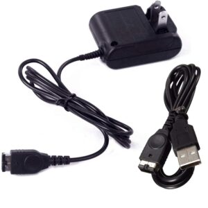 charger kits for gameboy advance sp, ac adapter supply charger and usb charging cable for gameboy advance sp (gba sp) and nintendo ds