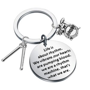 bauna drum keychain percussion drumsticks keychain life is about rhythm