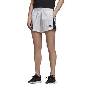 adidas,womens,colorblocked 3-stripes aac shorts,white,medium