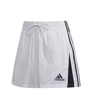 adidas,Womens,Colorblocked 3-Stripes AAC Shorts,White,Medium