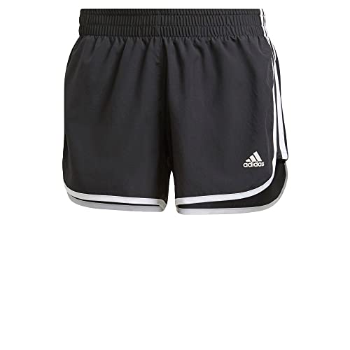 adidas womens Marathon 20 Shorts, Black/White, Medium US