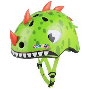 kids bike helmet,lovely green dinosaur kids helmet ages 2-5 years old boys girls sports helmet for balance car, trikes, scooters, bike and other outdoor sports