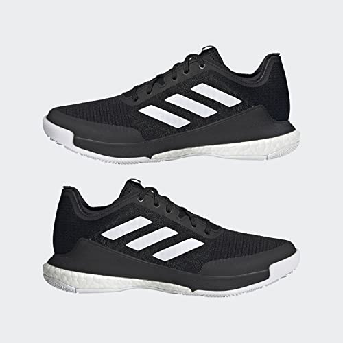 adidas Women's Crazyflight Volleyball Shoe, Black/White/Black, 7