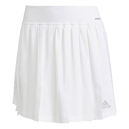 adidas Women's Club Tennis Pleated Skirt, White/Grey, X-Large