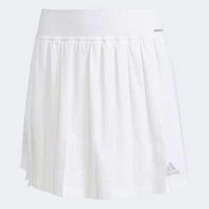 adidas Women's Club Tennis Pleated Skirt, White/Grey, X-Large