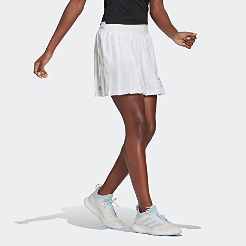 adidas Women's Club Tennis Pleated Skirt, White/Grey, X-Large