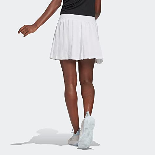 adidas Women's Club Tennis Pleated Skirt, White/Grey, X-Large