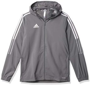 adidas unisex-child tiro 21 windbreaker team grey x-large