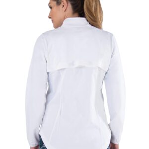 Jofit Apparel Women’s Athletic Clothing Wind Jacket with Removable Sleeves for Golf & Tennis, Size X-Large, White