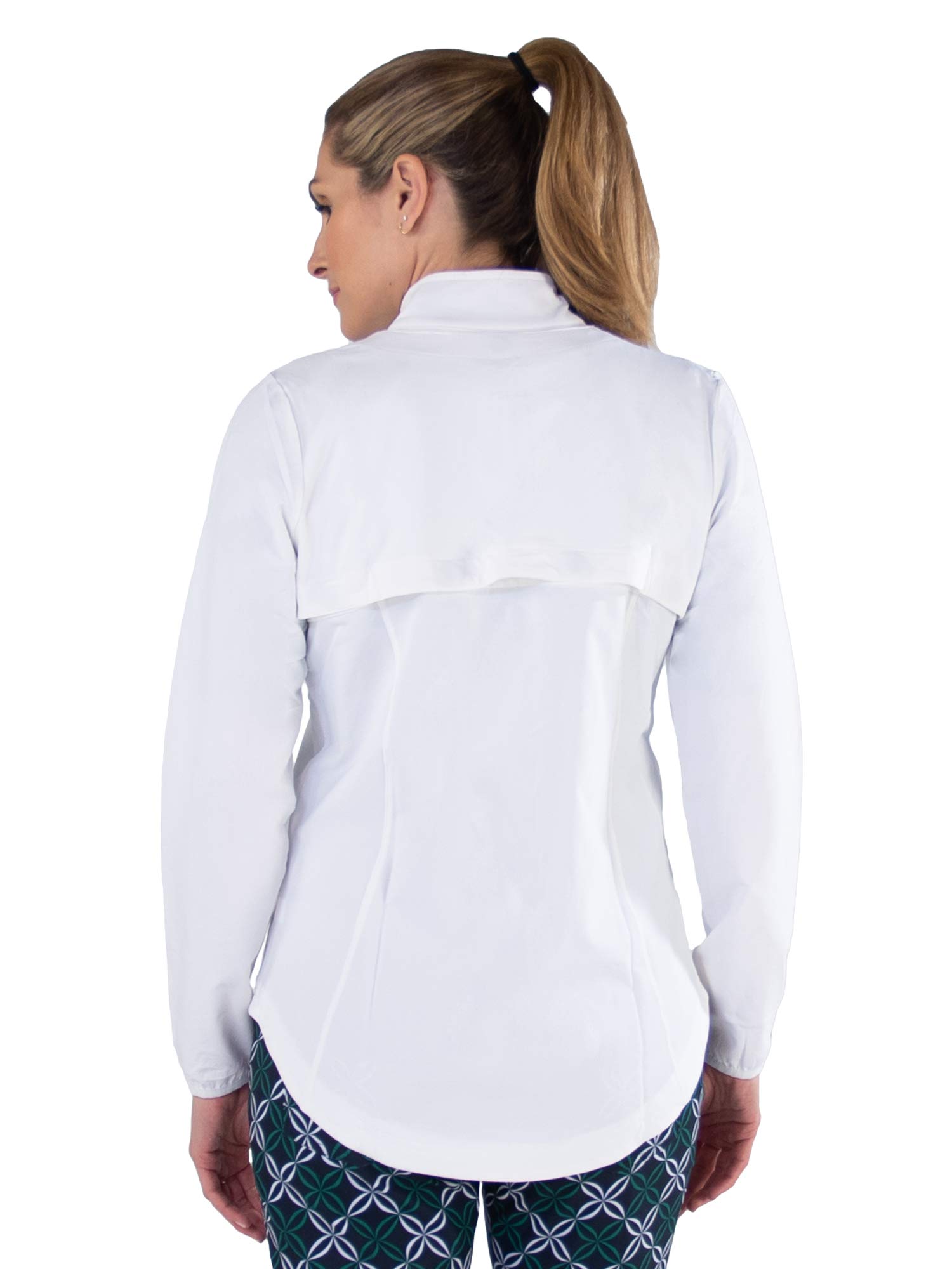 Jofit Apparel Women’s Athletic Clothing Wind Jacket with Removable Sleeves for Golf & Tennis, Size X-Large, White