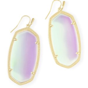 Kendra Scott Danielle Drop Earrings for Women, Fashion Jewelry, 14k Gold-Plated, Iridescent Dichroic Glass