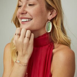 Kendra Scott Danielle Drop Earrings for Women, Fashion Jewelry, 14k Gold-Plated, Iridescent Dichroic Glass