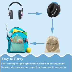 PROTEAR Kids Ear Protection Safety Ear Muffs, NRR 25dB Noise Reduction Children Earmuffs, Hearing Protectors for Sleeping, Studying, Airplane, Concerts, Fireworks - Graffiti with Black Band