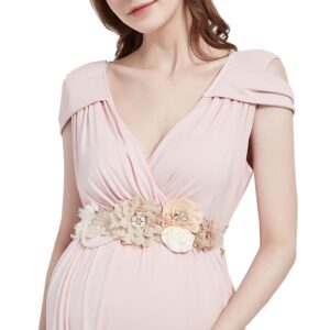 FANFAN Maternity Sash Belt Pregnant Wedding Sash Belt Bridal Sash Belts Y01 (champange)