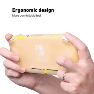 ECHZOVE Clear White TPU Case for Nintendo Switch Lite, Portable Gaming Device Cover with Precise Cutouts