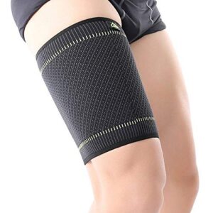 brillistar thigh compression sleeve, hamstring compression sleeve for quad pain relief & recovery, high elastic sports thigh support protector muscle strain leg guard brace for women & men