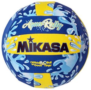 mikasa aqua rally, blue/yellow, recreational water volleyball