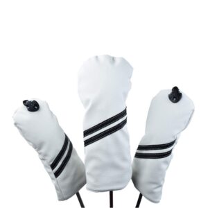 hauni golf club headcovers numbered 1, 3, & 5, fits oversized drivers and fairway headcovers fits 460cc drivers