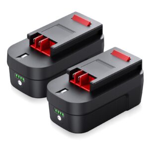 orhfs 2 packs 6000mah hpb18 battery for black and decker 18v battery hpb18-ope fsb18 cordless power tools 244760-00 a1718 fs18fl fsb18 firestorm