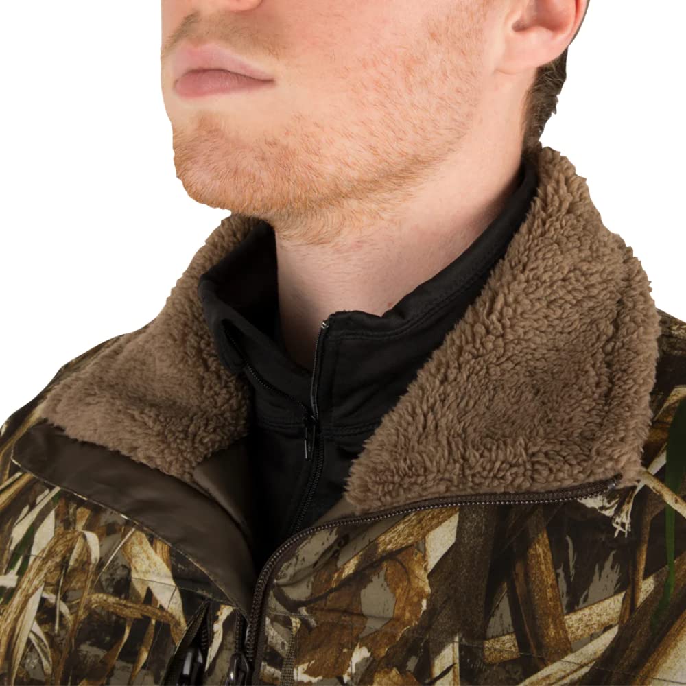 Drake Waterfowl LST Guardian Flex™ Double Down Eqwader™ Full Zip with Hood Mossy Oak Shadow Grass Habitat Xlarge