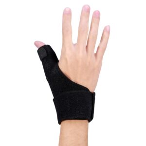 thumb spica splint- thumb brace for arthritis or soft tissue injuries, lightweight and breathable, stabilizing and not restrictive, fits both hands stabilizing thumb brace