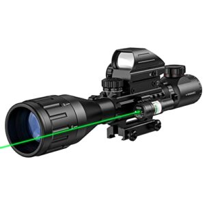 midten 4-16x50 ao tactical rifle scope dual illuminated optics & illuminated reflex sight 4 holographic reticle red/green dot sight & laser sight