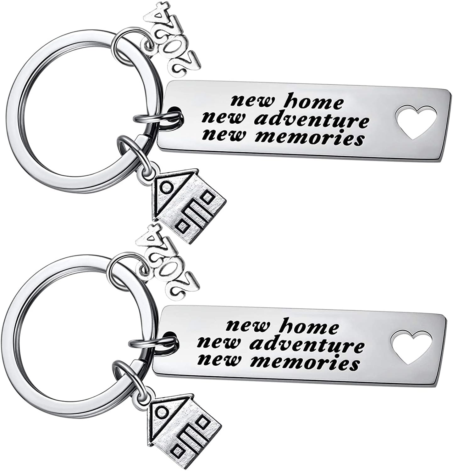 2024 Housewarming Gifts New Home New Memories Keychain Going Away Gifts for Women Friends Neighbor Family Sister Moving to Beach House Apartment Homeowner Key Chain