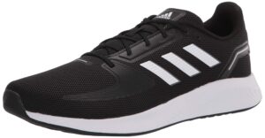 adidas men's runfalcon 2.0 running shoe, black/white/grey, 11