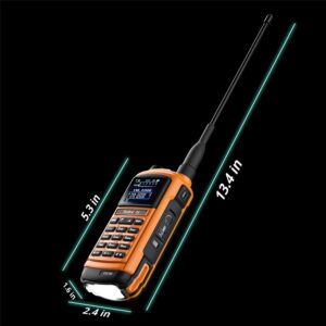 [Chirp & APP Programming] Radioddity GS-5B Dual Band Ham Radio Handheld, BT APP Programming Long Range Two Way Radio, Dual PTT, 2000mAh USB Rechargeable Battery & High Gain Antenna