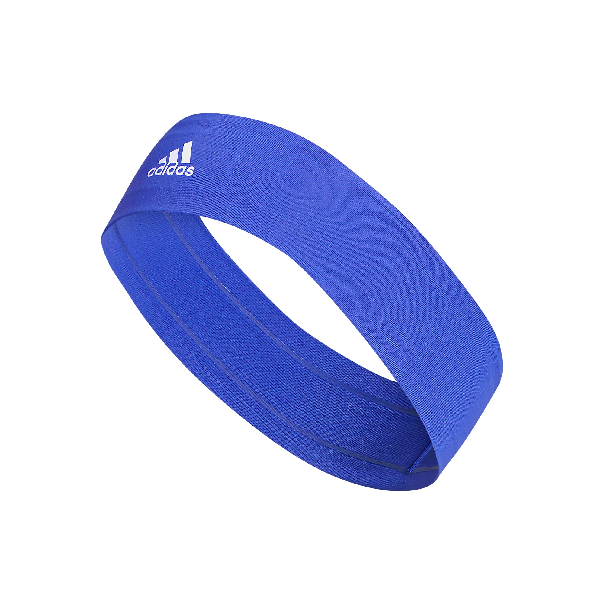 adidas Alphaskin 2.0 Elastic Headband, Collegiate Royal Blue/Black, One Size