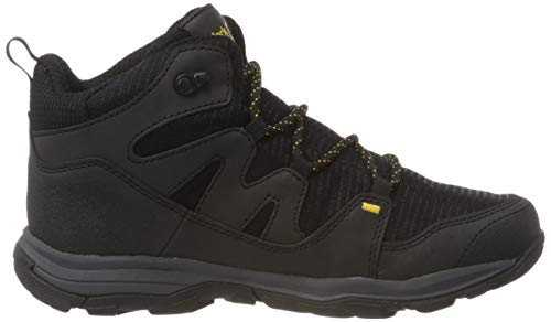 Jack Wolfskin MTN Attack 3 Texapore Mid K Hiking Boot, Black/Burly Yellow Xt, 11 US Unisex Big Kid