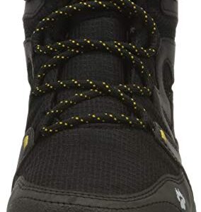 Jack Wolfskin MTN Attack 3 Texapore Mid K Hiking Boot, Black/Burly Yellow Xt, 11 US Unisex Big Kid