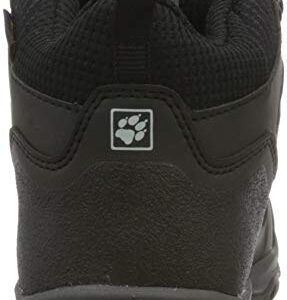 Jack Wolfskin MTN Attack 3 Texapore Mid K Hiking Boot, Black/Burly Yellow Xt, 11 US Unisex Big Kid