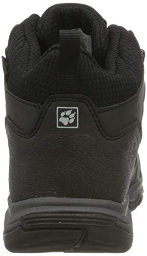 Jack Wolfskin MTN Attack 3 Texapore Mid K Hiking Boot, Black/Burly Yellow Xt, 11 US Unisex Big Kid